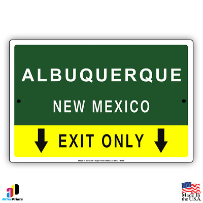 Albuquerque, New Mexico Highway Exit Novelty State City Aluminum Metal ...