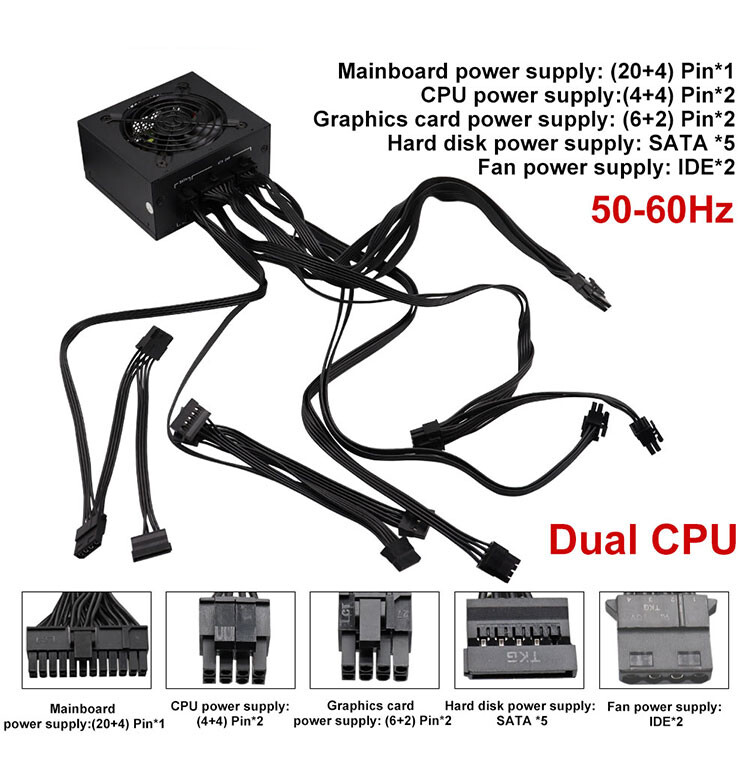 SFX Fully Modular 500W 700W Mini Desktop PC Power Supply PSU Black | eBay