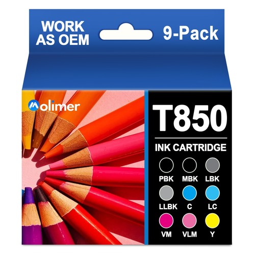 9-Pack T850 Ink Compatible for Epson SureColor P800 T8501 T8509 ...