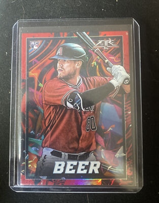 2022 Topps Fire MLB Baseball Flame (Red) SETH BEER Rookie Diamondbacks ...