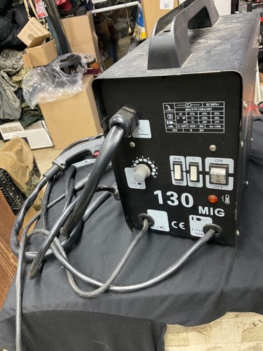 MIG 130 Welder Gas Less Flux Core Wire Automatic Feed Welding Machine ...