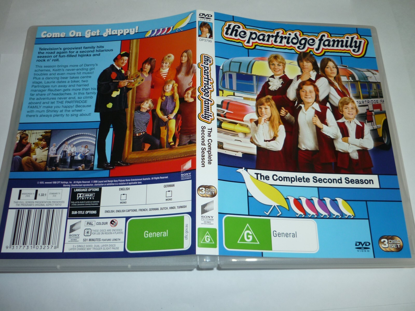 THE PARTRIDGE FAMILY THE COMPLETE SECOND SEASON (3 DISC) (DVD, G) | eBay