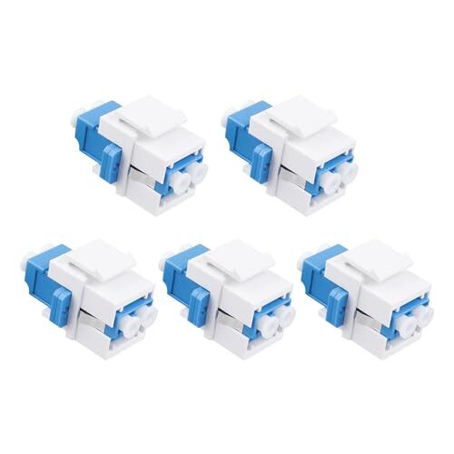 5-Pack LC/UPC Fiber Optic Coupler Keystone Jack Modular for Patch ...