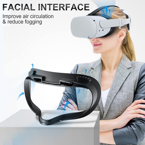 Face Cover Pad & Glasses Spacer with Oculus/Meta Quest 2 Accessories ...