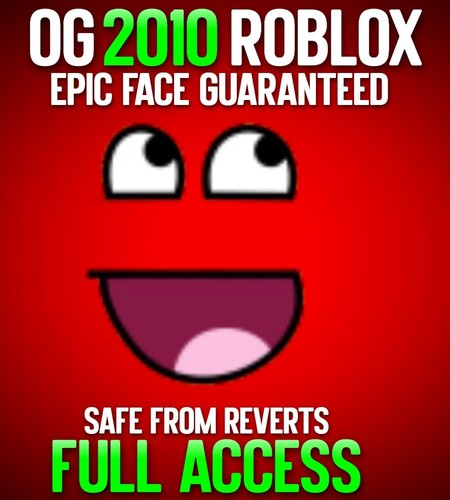 OG 2010 ROBLOX | EPIC FACE GUARANTEED | SAFE | FULL ACCESS | eBay