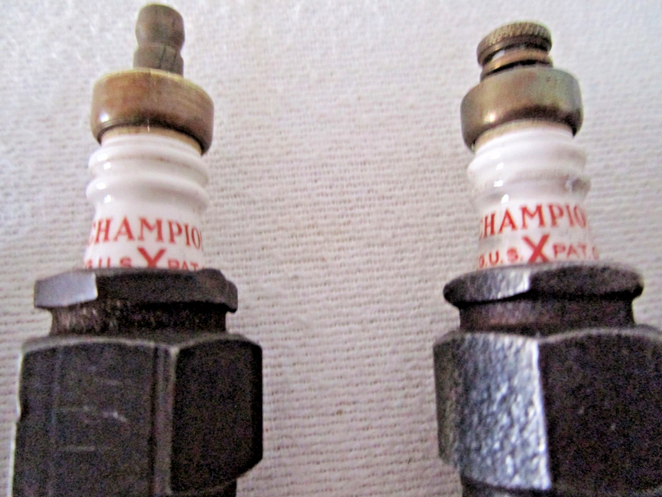 Four Champion X Model T Ford Vintage Antique Spark Plugs | eBay