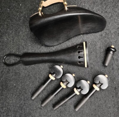 Ebony wood Viola Accessories with hardware, Viola Peg Tailpiece ...