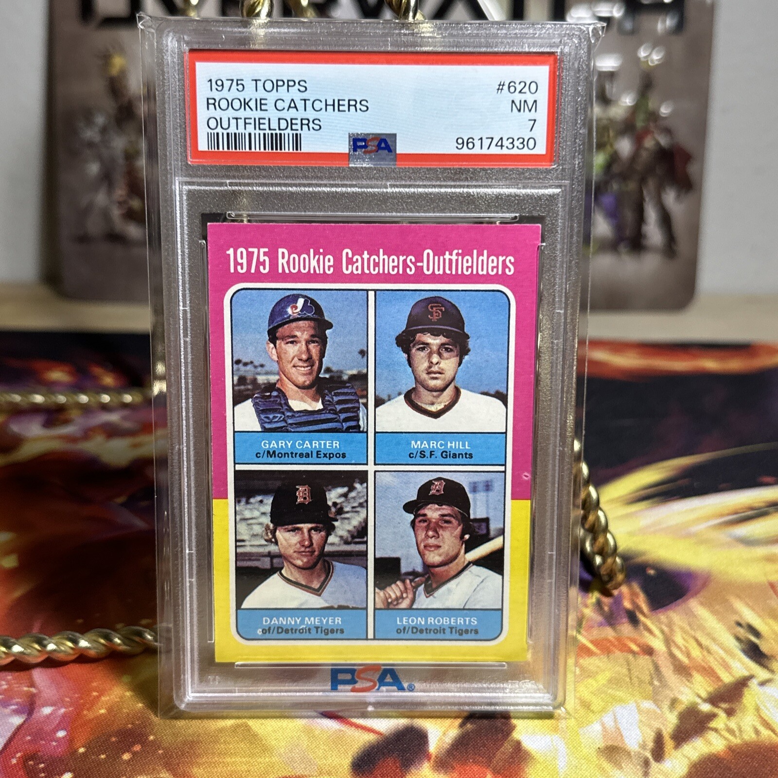 1975 TOPPS #620 ROOKIE CATCHERS WITH GARY CARTER PSA 7 Fresh New Slab ...