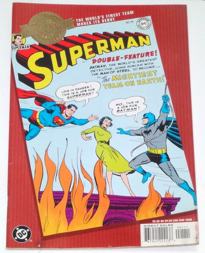 READER DC COMICS MILLENNIUM EDITION 1952 SUPERMAN #76 REPRINT 1st WORLD ...