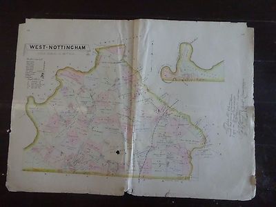 LARGE, HISTORIC 1883 Map of West Nottingham, PA - Property Specific ...