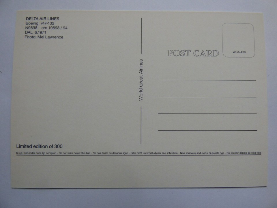 B 747-132 DELTA AIR LINES N9898 | eBay