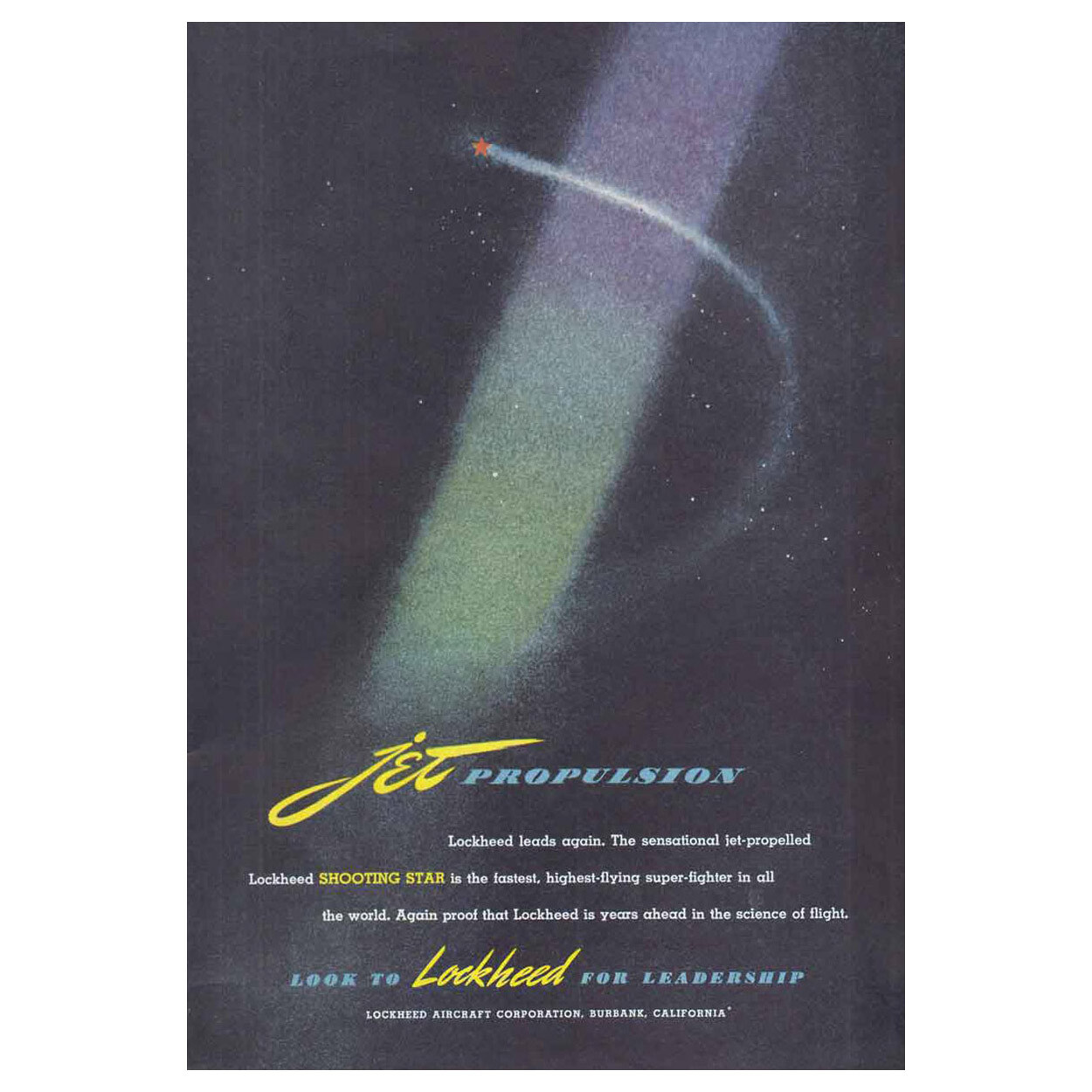 1945 Lockheed: Jet Propulsion Vintage Print Ad | eBay