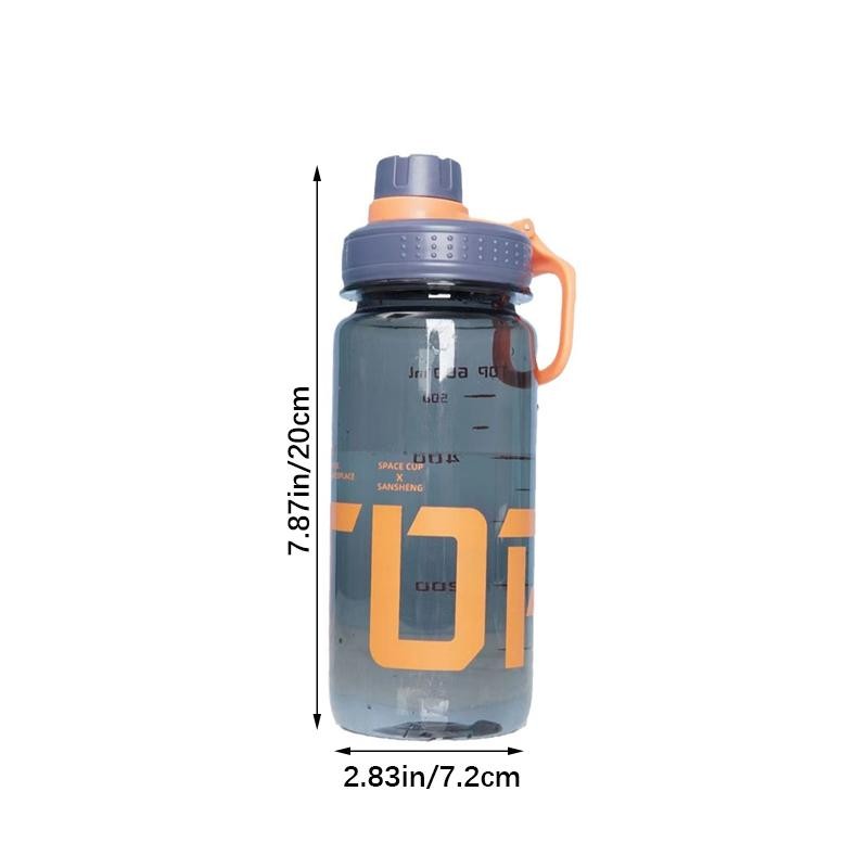 0.6L Water Bottle Plastic Clear Gym Fitness Drinking Bottle With Handle ...