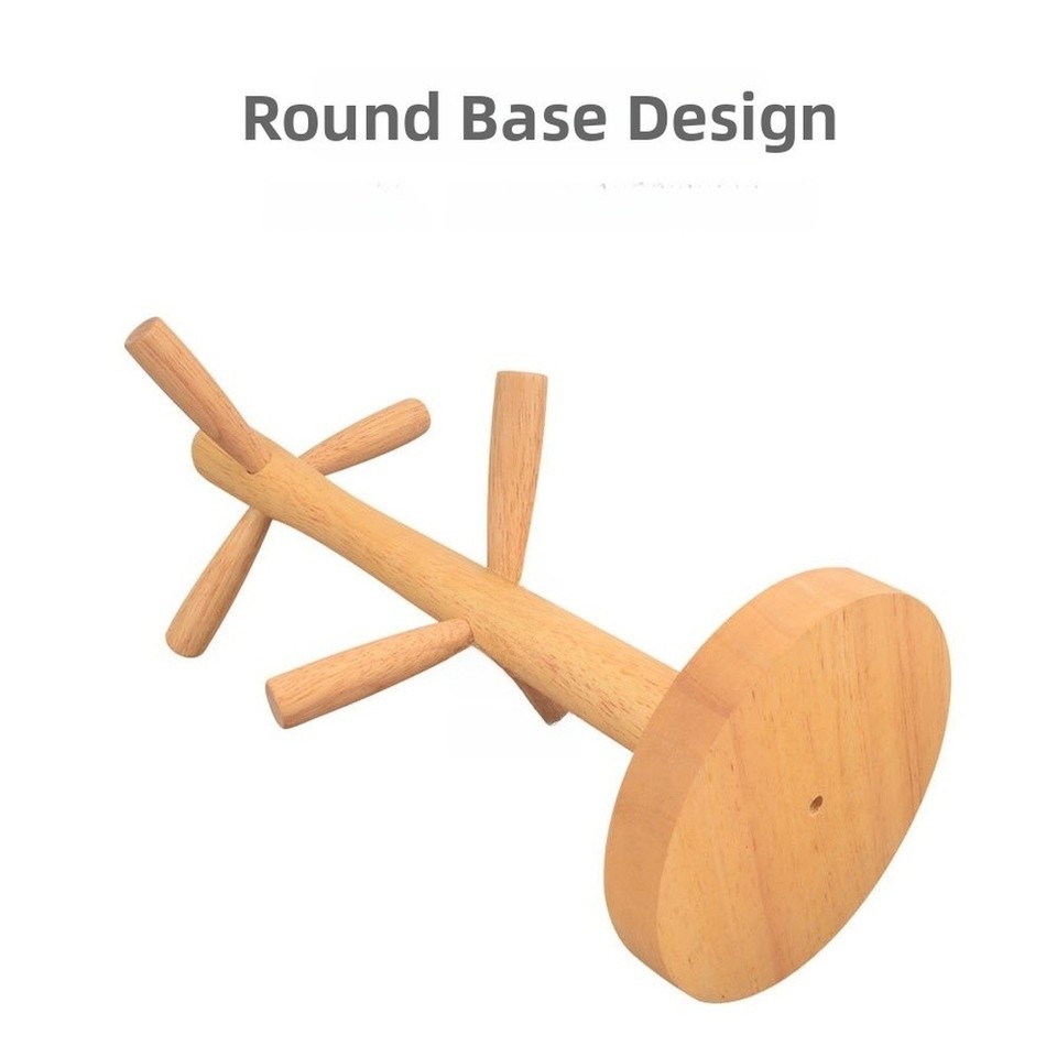 Hanging Wooden Mug Holder Rubber Wood Kitchen Shelf for Coffee Cup ...