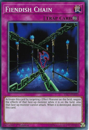 YU-GI-OH CARD: FIENDISH CHAIN - YS17-EN039 - 1st EDITION | eBay UK
