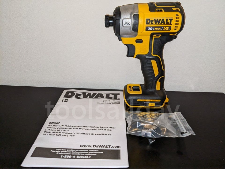DEWALT DCF887B 20V MAX XR Li-ion Cordless Brushless 3-Speed 1/4" Impact ...