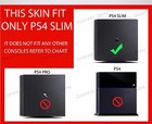 PS4 Slim Playstation 4 Console Skin Decal Sticker Red Metal Custom ...