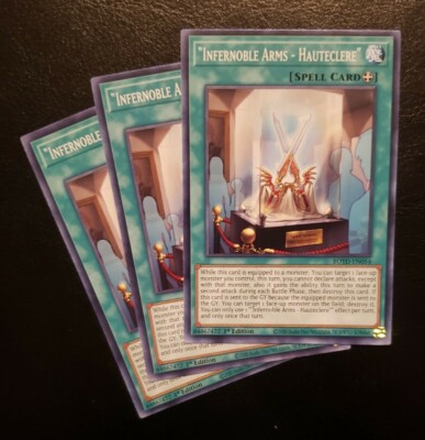 Yugioh "Infernoble Arms - Hauteclere" Playset (3 Cards) ROTD-EN054 1st ...
