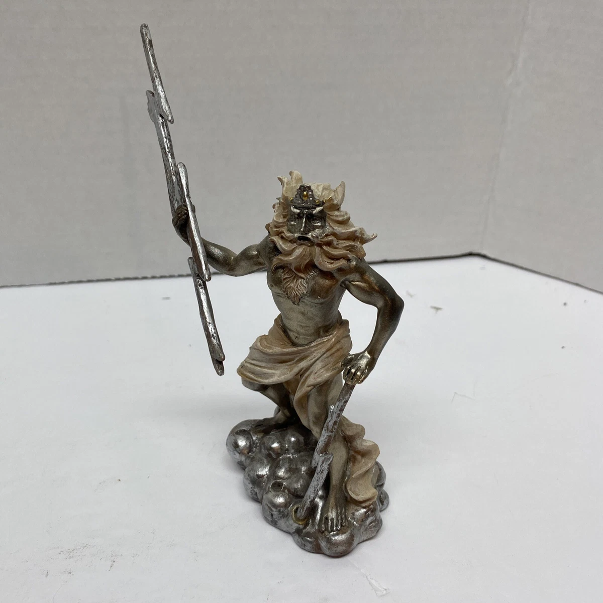 Zeus Throwing Lightning Bolt Statue