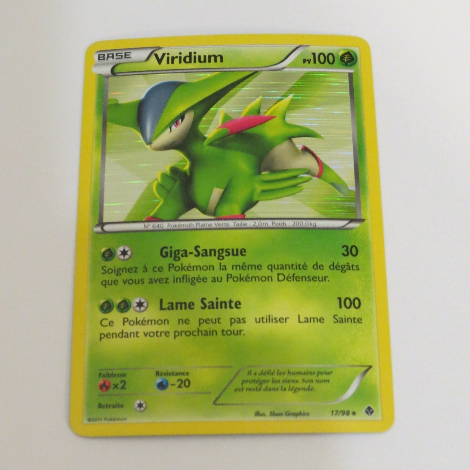 CARTE POKEMON - VIRIDIUM - 17/98 - HOLO RARE - 100PV | eBay