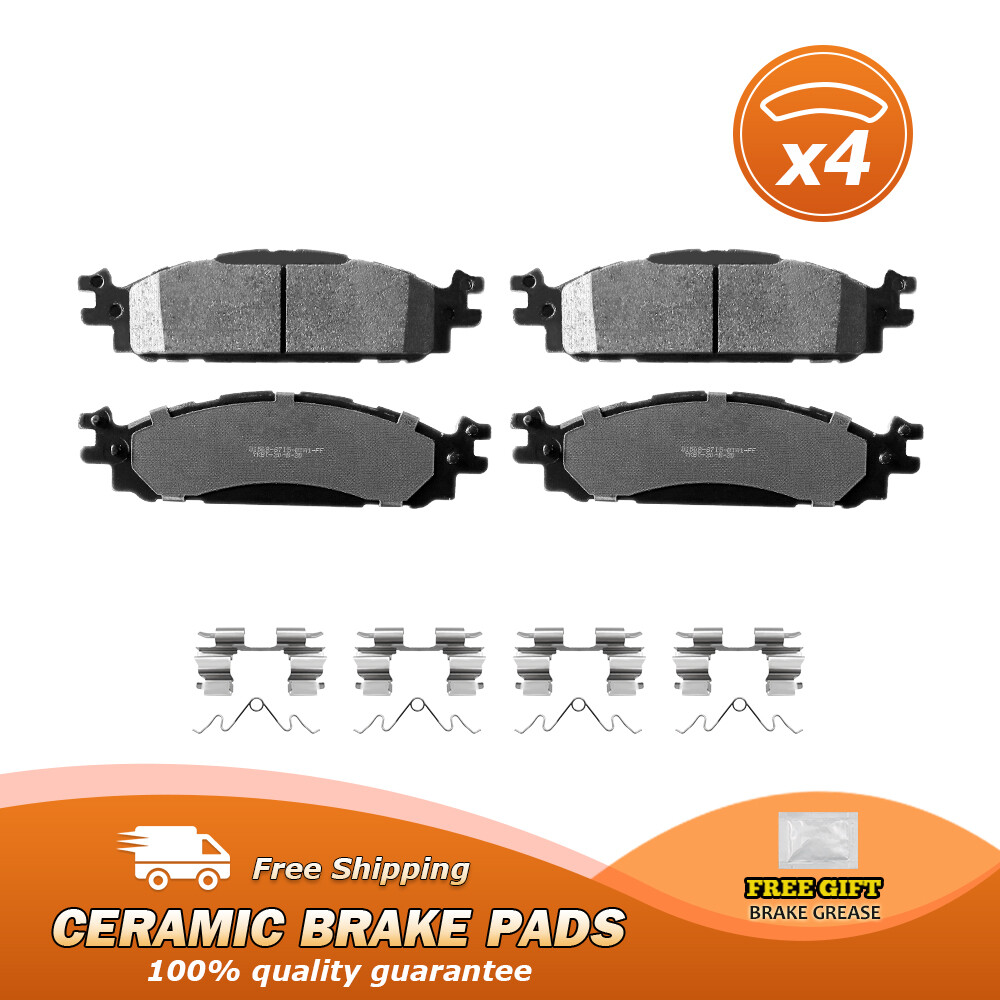 Front Ceramic Brake Pads w/Hardware for Ford Flex Taurus Lincoln MKS ...