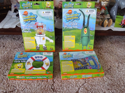 Awesome Vintage 2001 -2003 lot of 4 SpongeBob Inflatables SUPER CUTE ...