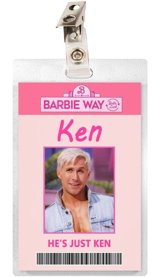 Ken ID Badge Card Name Tag Laminate Cosplay Halloween Barbie | eBay