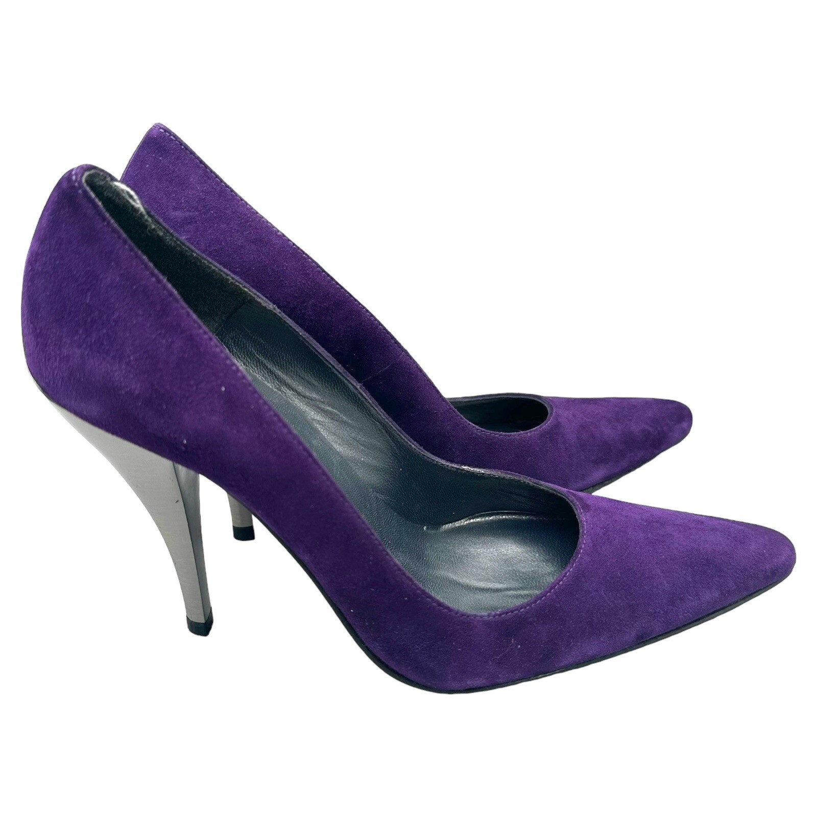 Stuart Weitzman Purple Suede Timeless Pointed Toes Pumps Heels Shoes 6M ...