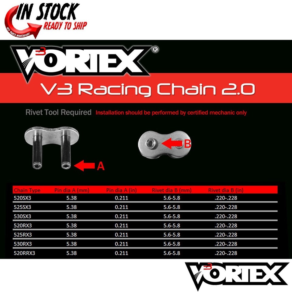 Yamaha FZS1000 / FZ1 01-05 Vortex 520 Chain and Sprocket Kit 15-46 ...