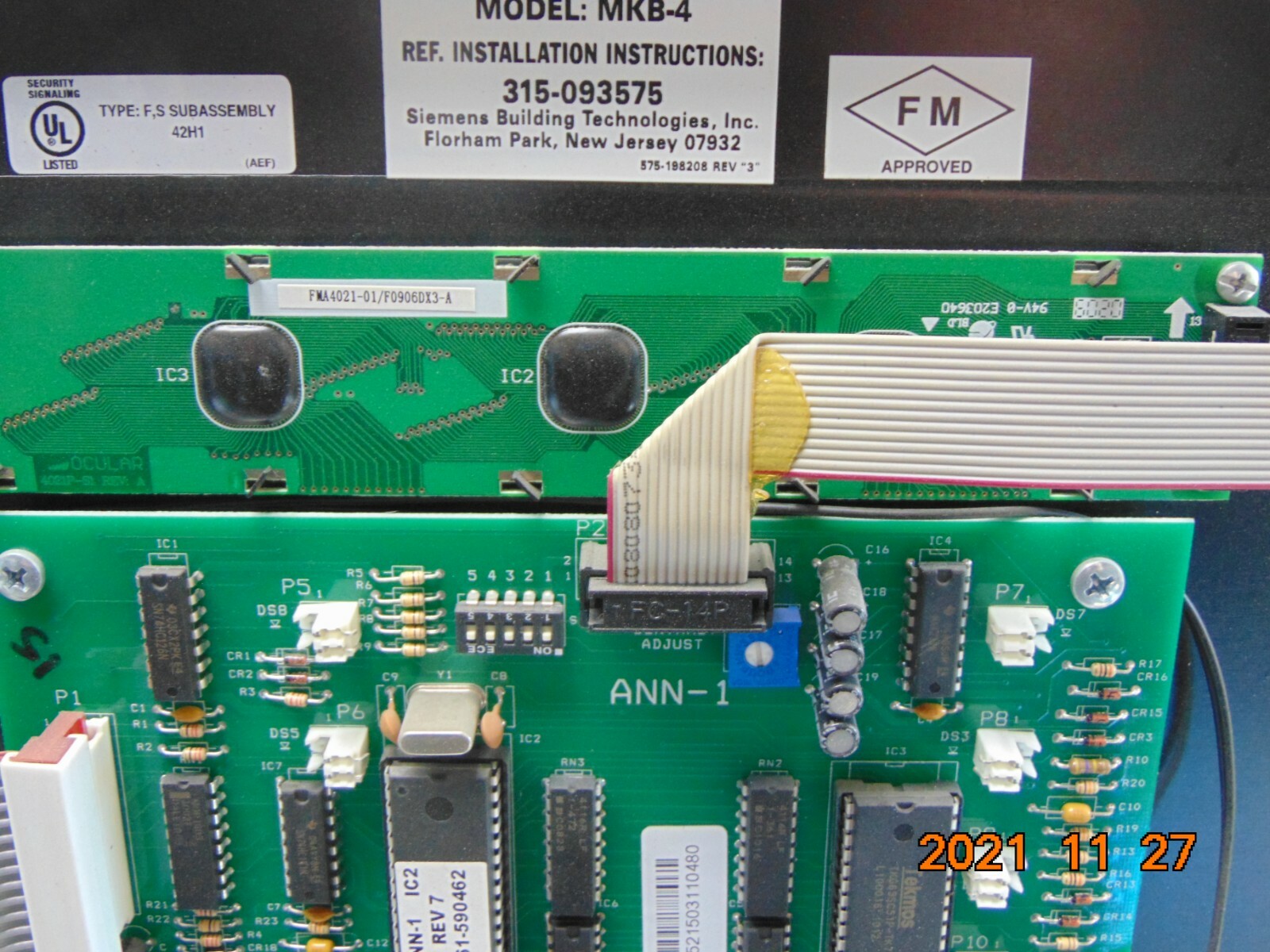 CERBERUS PYROTRONICS MXL-IQ FIRE ALARM CONTROL PANEL MKB-4 5128 MPS-12 ...