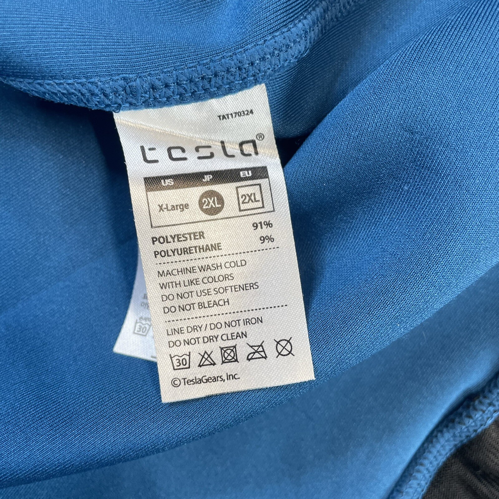 Tesla Official Merch Blue Green Full Zip Poly Blend Hoodie Mens Sz 2XL ...