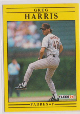 Greg Harris Padres Pitcher 1991 F leer Card # 531 Near Mint | eBay