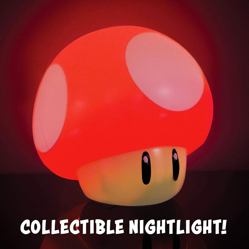Nintendo Super Mario 3D Power Up Mushroom Light Kids/Childrens Bedroom ...