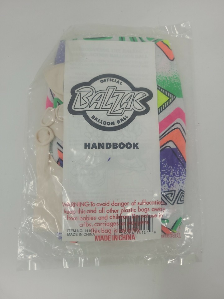 Vintage 1989 Balzac Official Balloon Ball Catco Kids Magic Creep Design ...