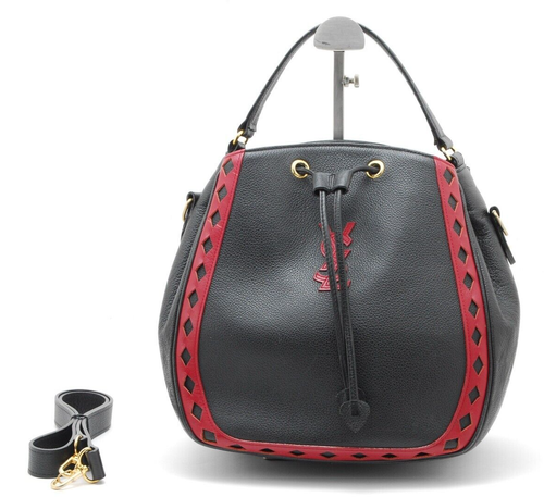 Yves Saint Laurent Shoulder Bag YSL Drawstring Bucket Vintage Leather ...