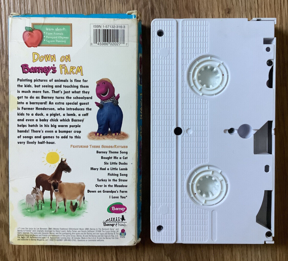 RARE! Barney & Friends Down on Barney's Farm VHS | eBay