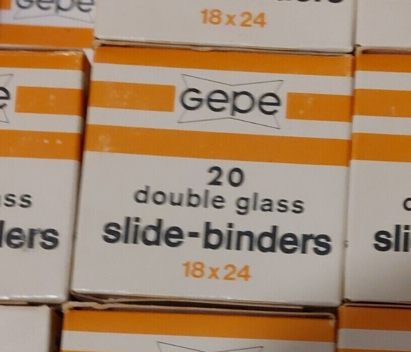 Slide mount Frames double glass GEPE 18x24mm 6101 slide binders 20 ...
