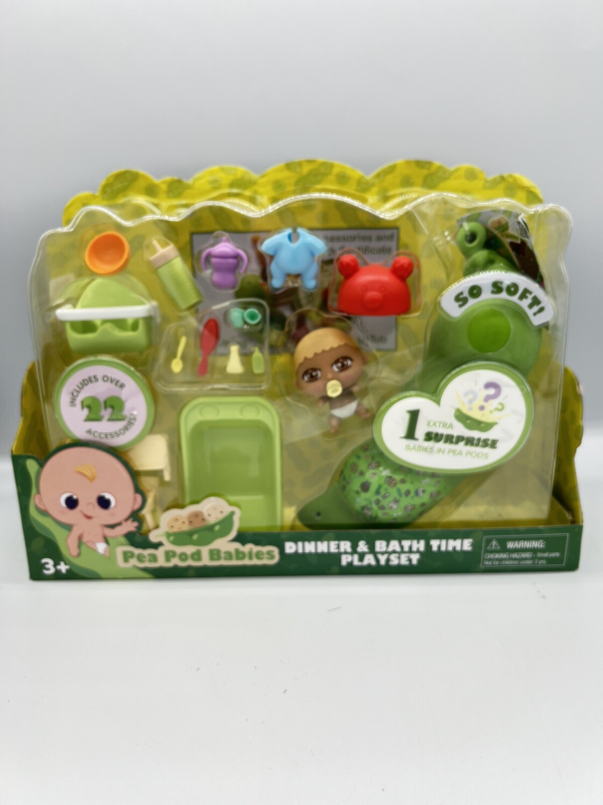 New *Damaged* Pea Pod Babies Dinner and Bath Time Playset Collectible ...