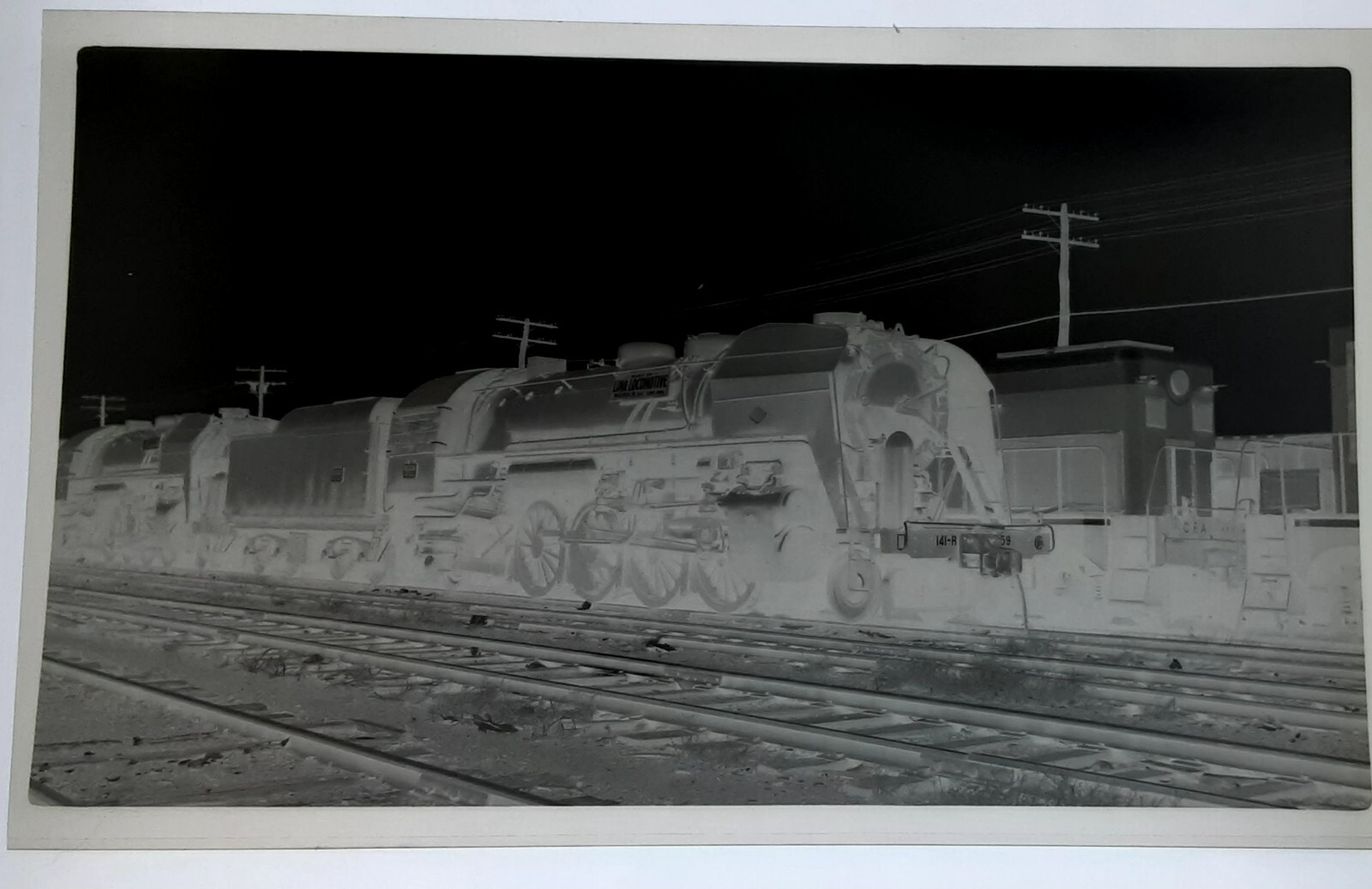Orig 1940s LIMA STEAM RAILROAD LOCOMOTIVE TRAIN OHIO 616 Photo Negative ...