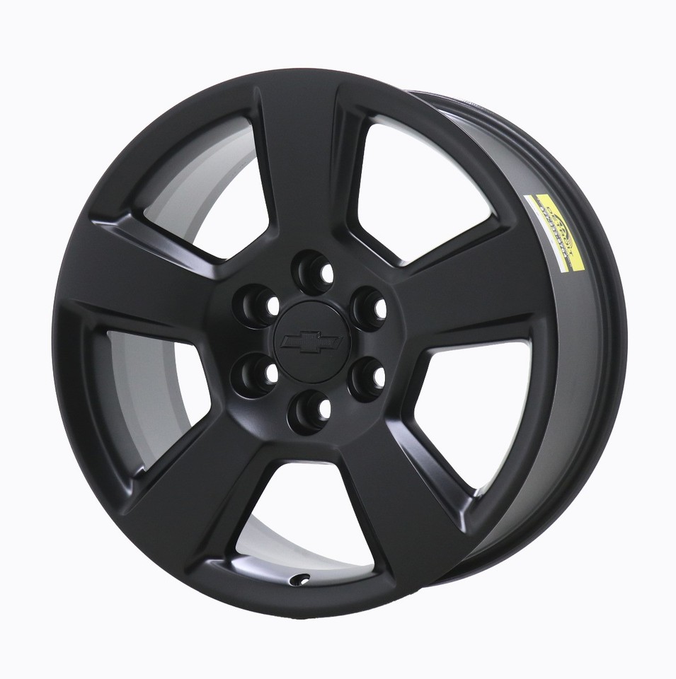 20" CHEVROLET SILVERADO 1500 SATIN BLACK WHEELS RIMS FACTORY OEM 5652 ...