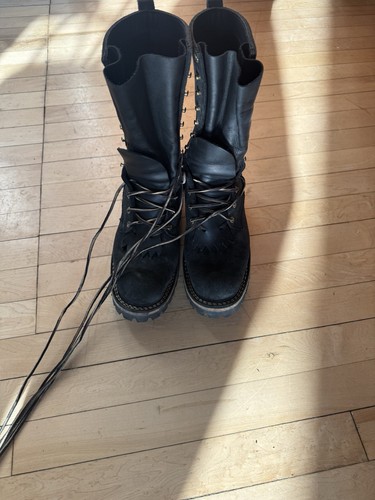 Nicks Boots Builder Pro 8 1/2E Black Roughout | eBay