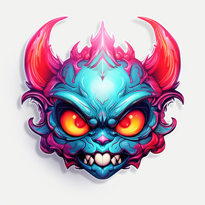 5x Car Stickers Devil Stickers 9x9 cm Cartoon Devil Stickers Car ...