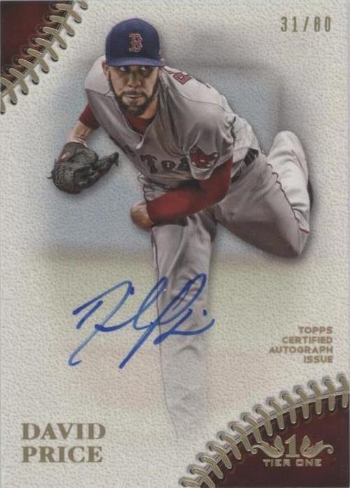 2018 Topps Tier One - Prime Performers Autographs David Price #PPA-DPR ...