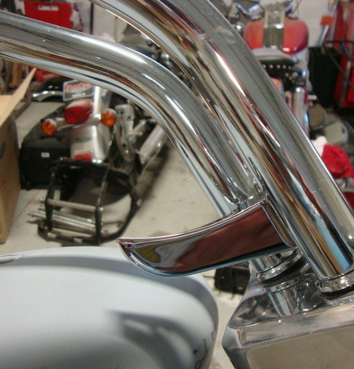 BIG DOG OEM CHROME SPEEDOMETER MOUNT BRACKET 4 1/4" K-9 CHOPPER ...