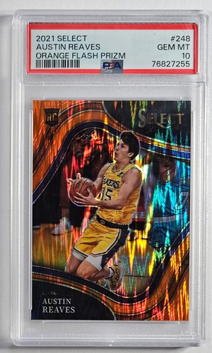 Austin Reaves Lakers 21-22 Select, Orange Flash Prizm, Courtside, RC ...