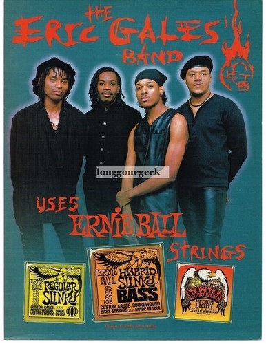 1994 Ernie Ball Guitar Strings Eric Gales Band VINTAGE PRINT AD | eBay