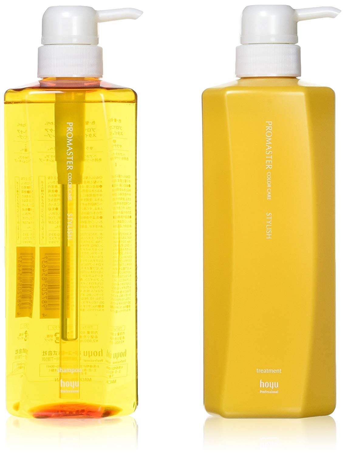 Hoyu Shampoo and Treatment Promaster color care stylish 600ml each from ...