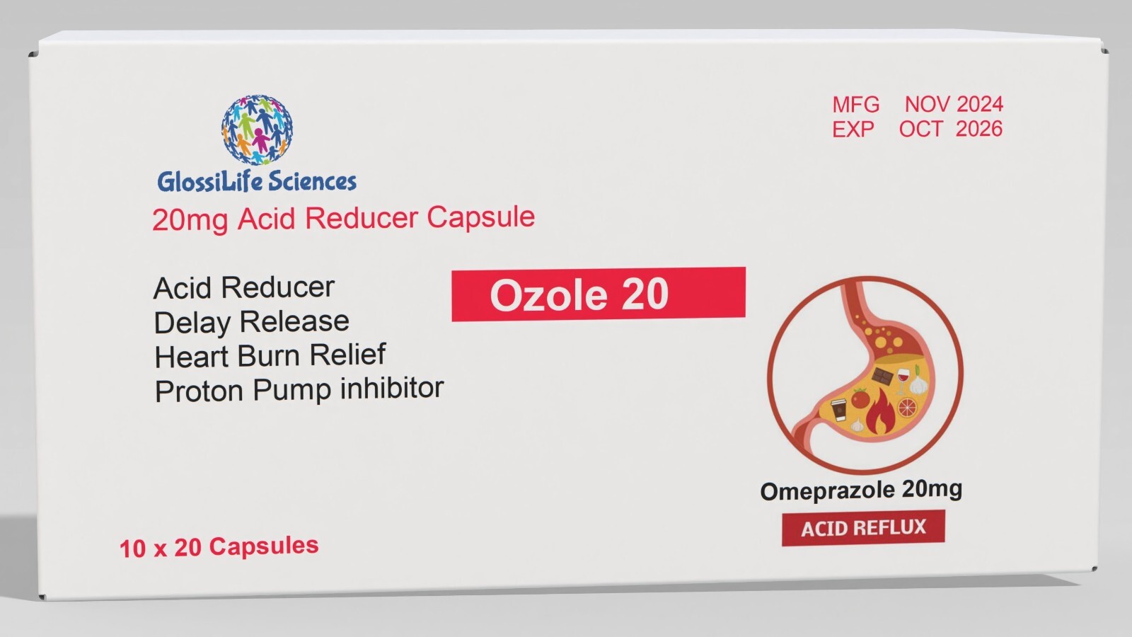 1000 Capsules OTC 20mg Generic Acid reducer Cap EXP JAN 2027.. | eBay UK