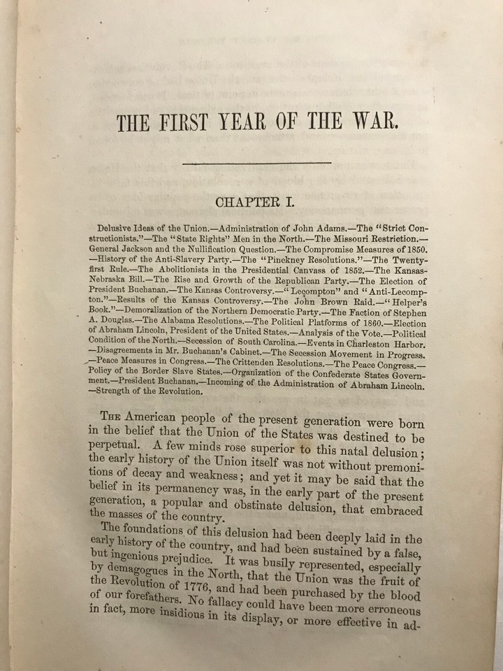 Rare Antique 1862 Civil War Book The First Year Of The War by Edward A ...