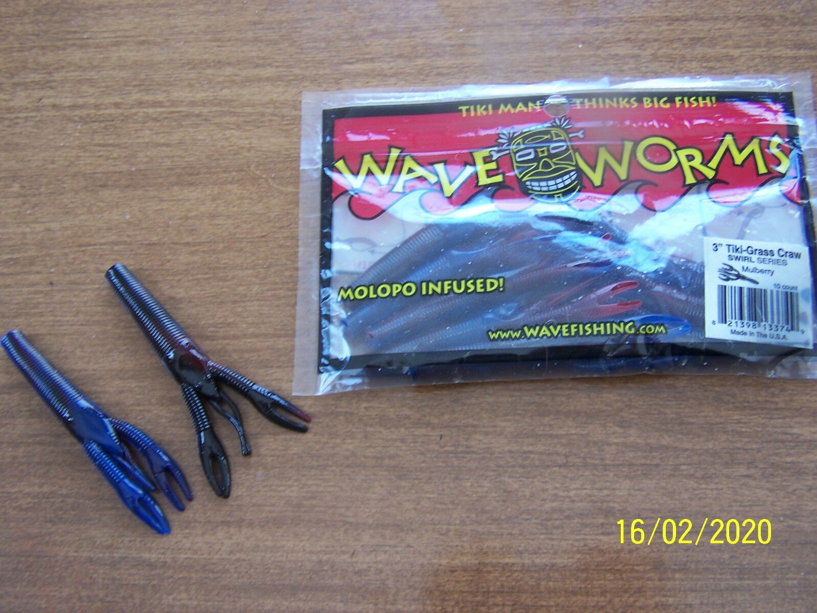 Wave Worms 3" Tikki Grass Craw | eBay